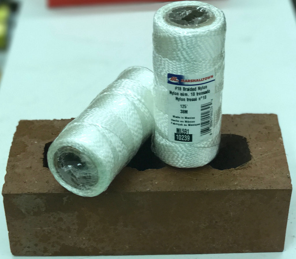 Braided Nylon Mason's Line 125' | Size 18 4" Core – The Masonry Store