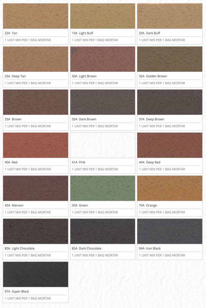 Mortar Colors/Dyes by Solomon – The Masonry Store